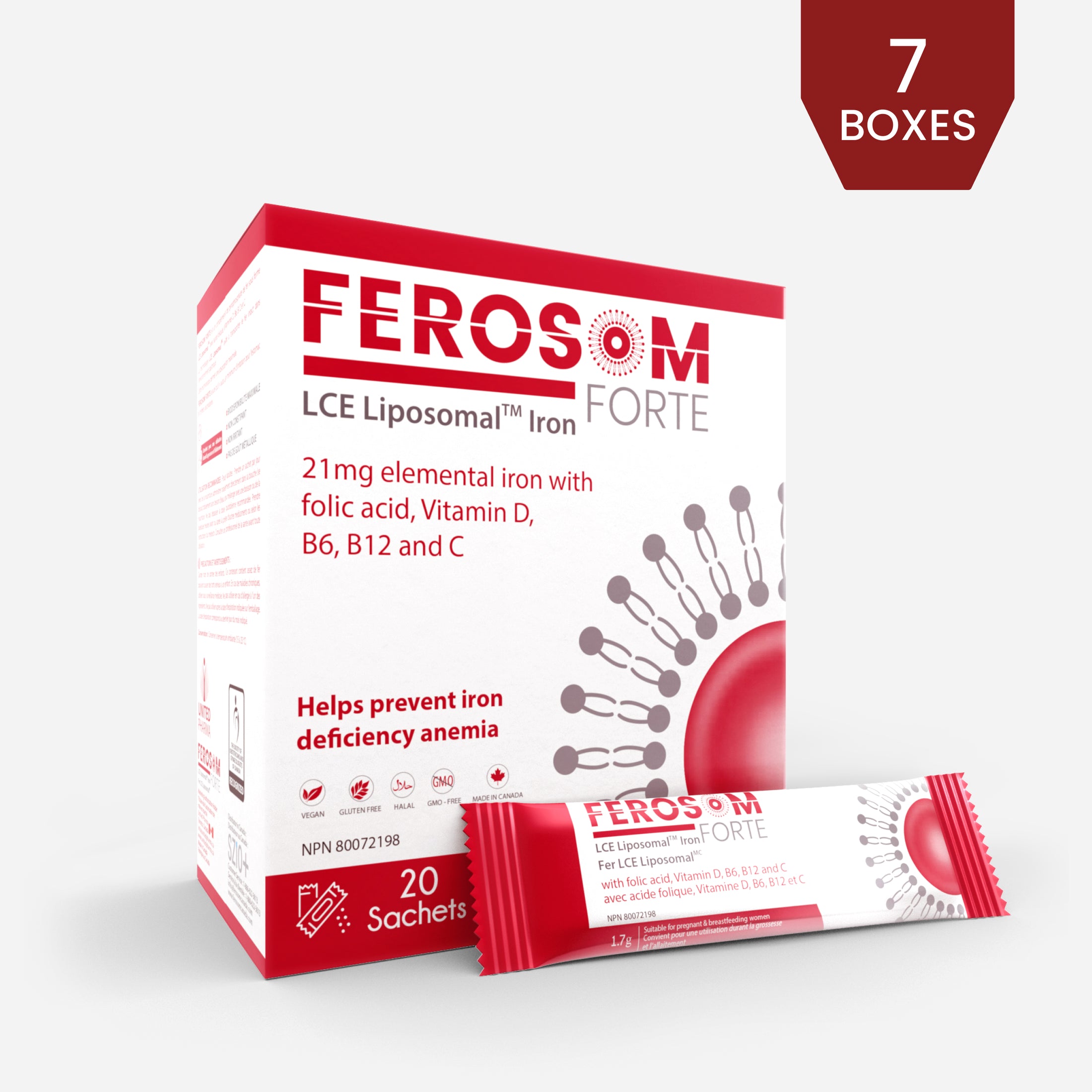 Ferosom Forte Iron Supplement Sachets | Ferosom Canada