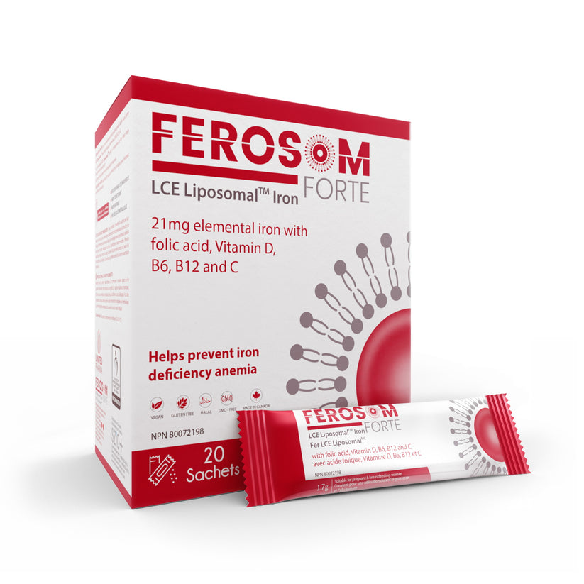 Ferosom Forte Iron Supplement Sachets | Ferosom Canada